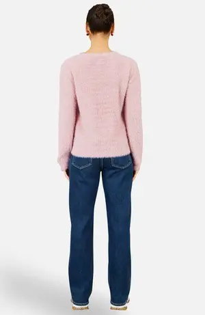 YUMI Sequin Snowflake Fluffy Jumper