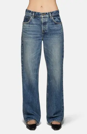 EB DENIM Mid Rise Baggy Wide Leg Jeans