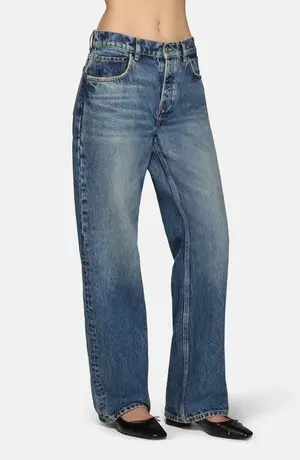 EB DENIM Mid Rise Baggy Wide Leg Jeans