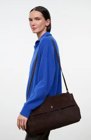 Staud Cy Oversized Clutch - Espresso