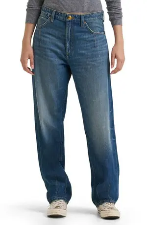 LEEM Upsized Rider High Waist Straight Leg Jeans - Lashing Out