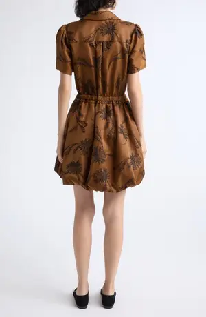 Cinq À Sept Ophelie Paisley Embroidered Bubble Hem Minidress