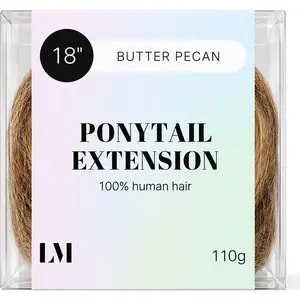 LOCKS AND MANE 18-inch Human Hair Ponytail Extension - Butterscotch