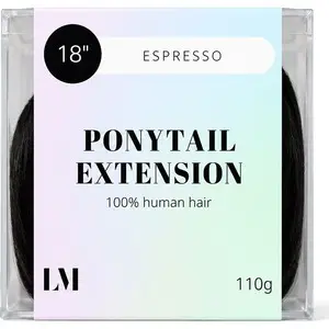 LOCKS AND MANE 18-inch Human Hair Ponytail Extension - Espresso