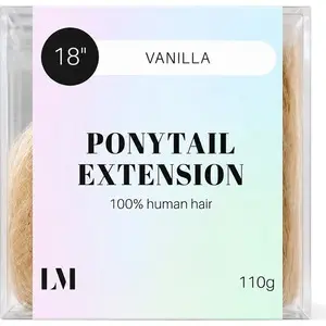 LOCKS AND MANE 18-inch Human Hair Ponytail Extension - Vanilla