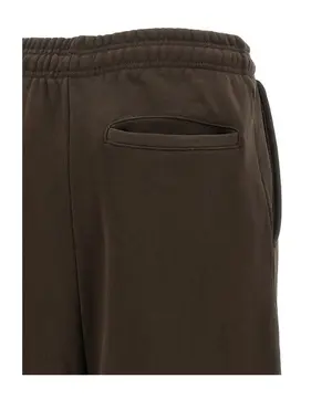 ENTIRE STUDIOS Elastic-waist Wide Leg Cotton Athletic Pants - Brown