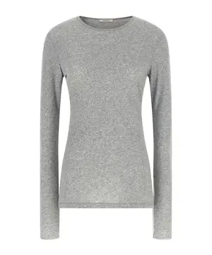 ENTIRE STUDIOS Crew-neck Long-sleeve Knit Top - Grey