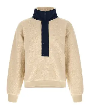 ENTIRE STUDIOS Stand-collar Fleece Sweatshirt - Beige