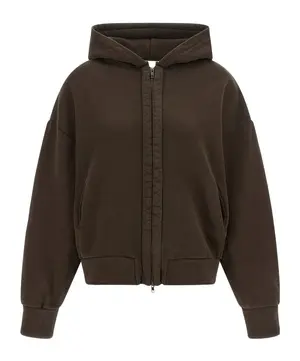 ENTIRE STUDIOS Hooded Zip-up Sweatshirt - Brown