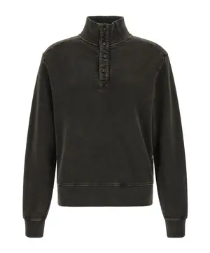 ENTIRE STUDIOS Button-neck Sweatshirt - Black