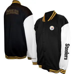 Profile Pittsburgh Steelers Big & Tall Full-snap Varsity Jacket - Black
