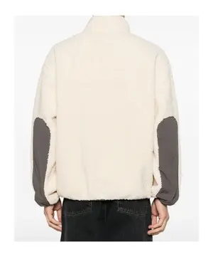 Maison Kitsuné Long Sleeve Sherpa Jacket With Contrast Pocket