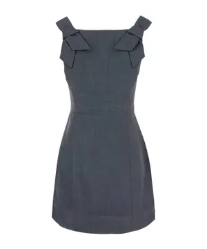 SHUSHU/TONG Bow-strap Sleeveless Dress - Grey