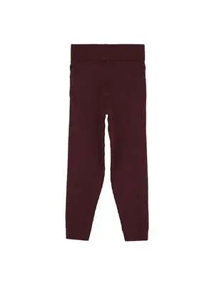 Chloé Ribbed-knit Chain-detail Cotton Trousers