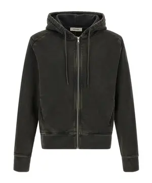 ENTIRE STUDIOS Hooded Zip-up Sweatshirt - Black
