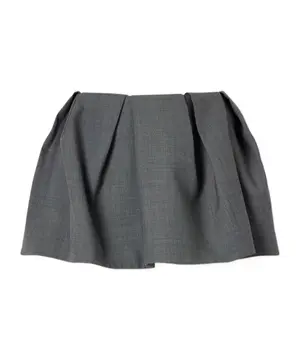 SHUSHU/TONG Pleated Mini Skirt - Grey