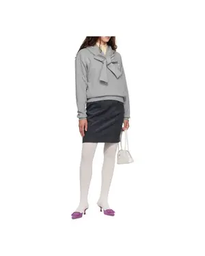 SHUSHU/TONG Cotton Bow Detail Hoodie
