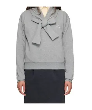 SHUSHU/TONG Cotton Bow Detail Hoodie