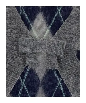 SHUSHU/TONG Long-sleeve Open-front Knit Cardigan