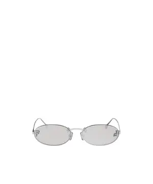 Fendi Oval Frame Sunglasses - Silver