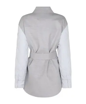 Fabiana Filippi Quilted Shirt Jacket With Tie Waist