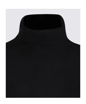 THOM KROM High-neck Long-sleeve Knitted Mini Dress