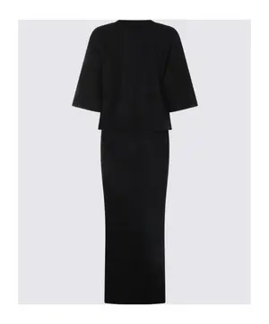 THOM KROM Layered-effect Short-sleeve Maxi Dress