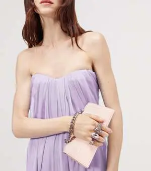 Alexander McQueen Mini Leather Jewelled Shoulder Bag