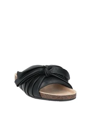 JW Anderson Lambskin Bow Detail Slide Sandals - Black
