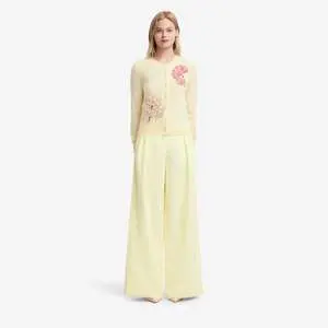 LEO LIN Elisha Wide Leg Pants - Chartreuse
