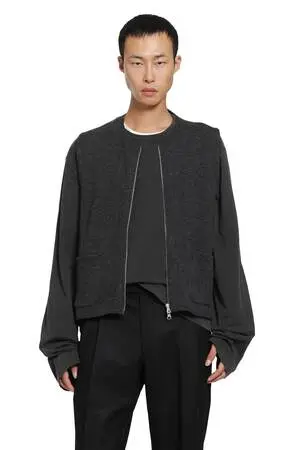 SALON C LUNDMAN Zip Gilet - Grey