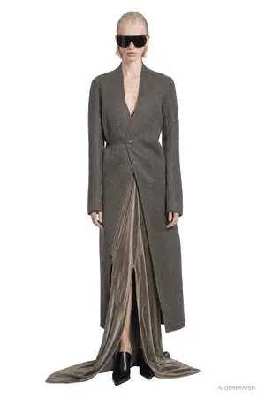Rick Owens Tower Lab Coat - Grey