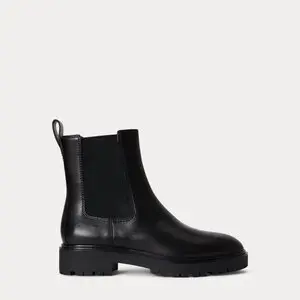 Ralph Lauren Allyson Calfskin Bootie - Black