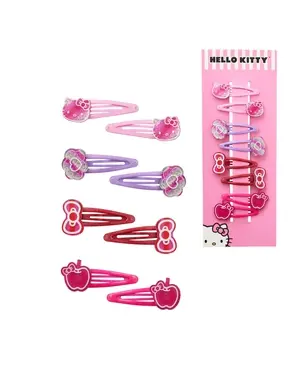 HELLO KITTY 8-piece Officially Licensed Hair Clip Set - Multicolored