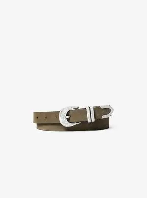 Michael Kors Suede Western Belt In Size By - Green
