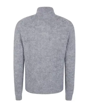 Aspesi Long-sleeved Zipped Cardigan - Light Gray