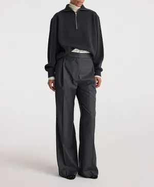RÓHE Half-zip Mock-neck Top