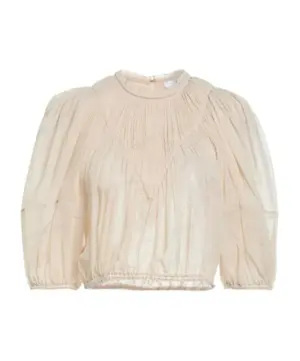 Chloé Solidcolor Tulle Blouse
