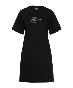 DIESEL® Minimalist Solidcolor Tshirt Dress - Black