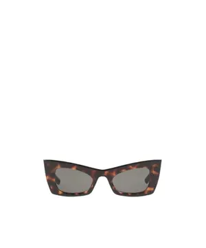 Saint Laurent Leopardprint Cateye Sunglasses - Brown