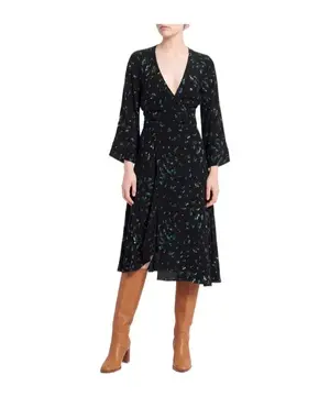 GANNI Floral Longsleeve Dress
