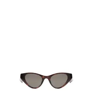 Saint Laurent Leopardprint Cateye Sunglasses - Brown