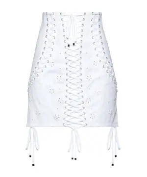 Dolce & Gabbana Lace Detail Denim Mini Skirt