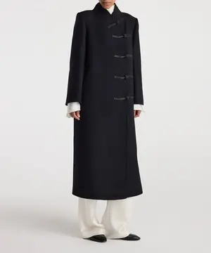 RÓHE Wool Coat With Chinese Frog Closures