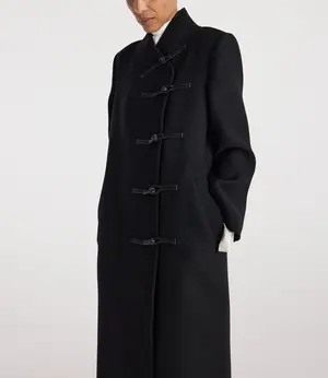 RÓHE Wool Coat With Chinese Frog Closures
