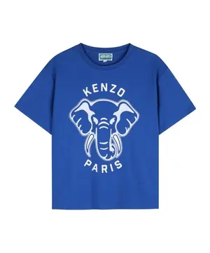 Kenzo Elephant-graphic T-shirt - Blue