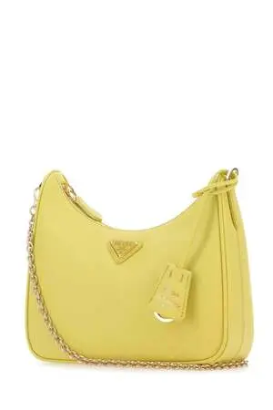 Prada Re-edition 2005 Leather Shoulder Bag - Yellow