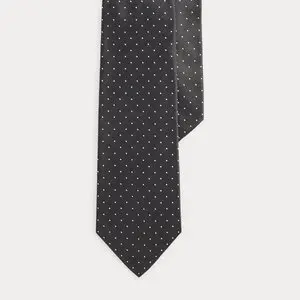 Ralph Lauren Pin Dot Peau De Soie Tie - Mid Grey