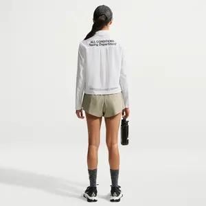 Nike Aireez Button-up Long-sleeve Graphic Trail Running Top - White