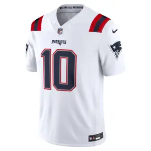 Nike Drake Maye New England Patriots Dri-fit Nfl Limited Jersey - White